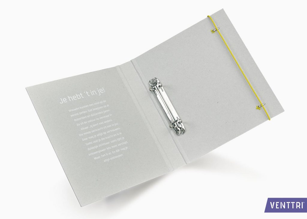 Ringmap natuurkarton met elastieksluiting - Venttri