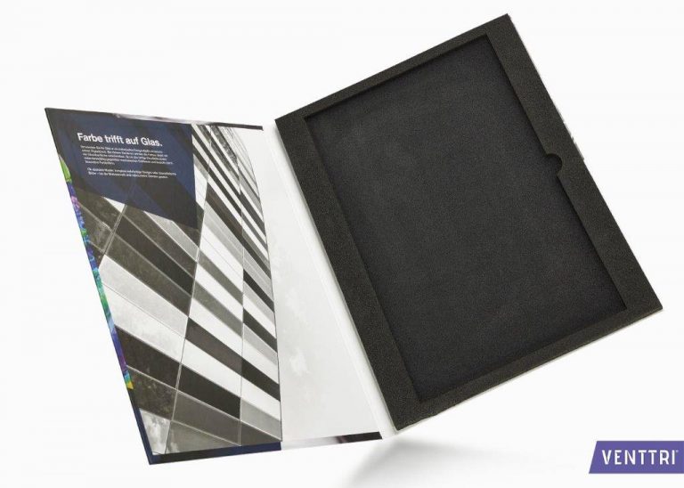 Opvallende presentatiemap met foam (schuim) interieur - Venttri